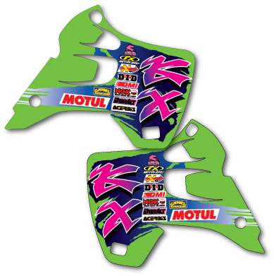 1992 KX 125-250CC Team Factory Full Rad Decals – Evo-MX