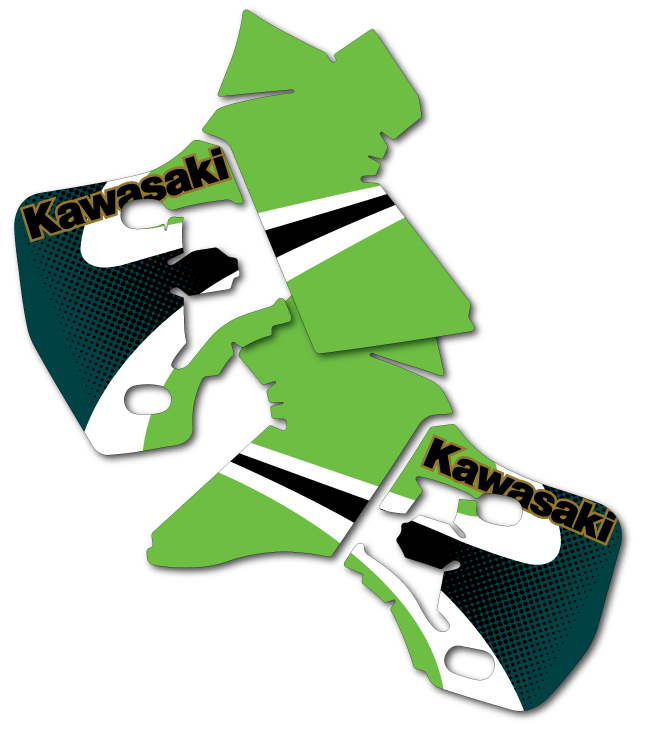 2001 KX 500 Tank Rad decals – Evo-MX
