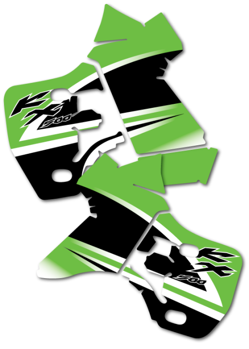 2002 KX 500 Tank/Rad decals – Evo-MX